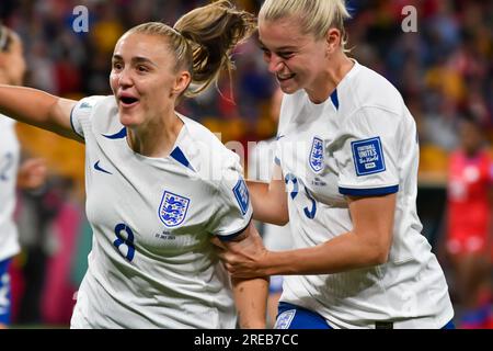 England's Alessia Russo and Georgia Stanway (right) leaving the team ...