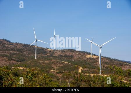 Wind Farm Towers and Turbines, Mt Edith Windfarm, North Queensland ...