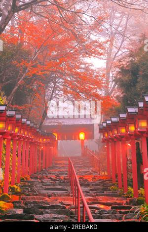 Kibune Shrine in autumn leaves Stock Photo - Alamy