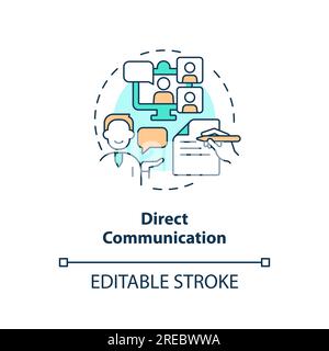 2D customizable direct communication icon concept Stock Vector Image & Art - Alamy