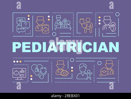 Pediatrician word cloud background. Health awareness Vector ...