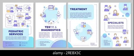Pediatric clinic brochure template layout. Services, location, checkup ...