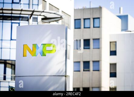 NIJMEGEN - Exterior of the factory of chip manufacturer NXP. The ...