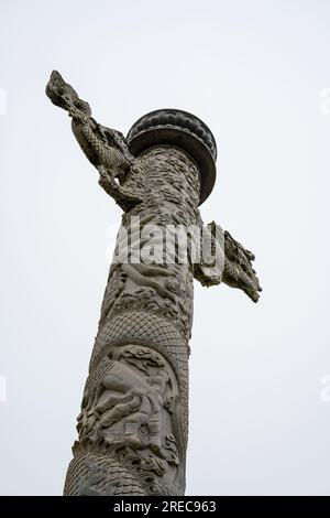 Chinese traditional architectural Huabiao column Stock Photo - Alamy