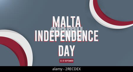 Malta Independence Day on September 21st. Vector poster template design ...