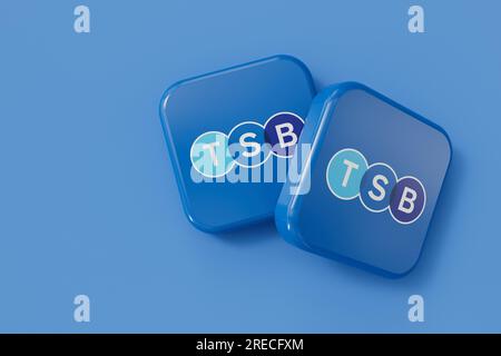 LONDON, UK - July 2023: TSB bank, Trustee savings bank, company logo ...