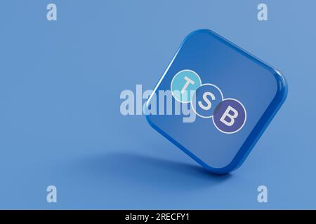 LONDON, UK - July 2023: TSB bank, Trustee savings bank, company logo ...