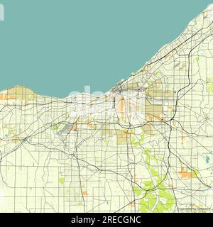cleveland road and administrative map Stock Vector Image & Art - Alamy