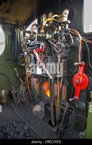 A Close Up View of a Steam Locomotive's Drive Gear as it Gets Ready for ...