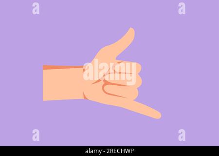 Hawaiian hand signal Stock Photo - Alamy