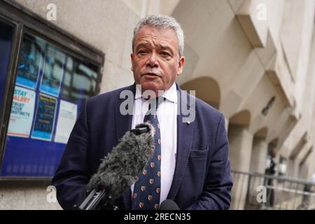 Chief Inspector of Railways, Ian Prosser, outside the Old Bailey ...