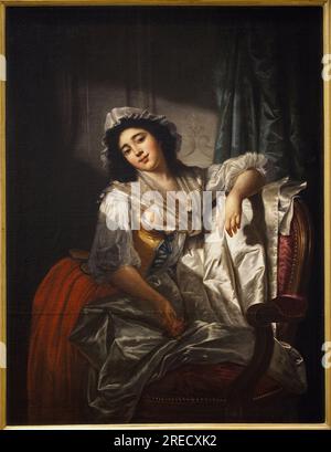 Joseph Roques’ 1788 portrait of Madame Sermet, also known as 'La Rose ...