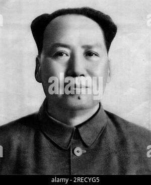 Portrait de Mao Zedong, (1893-1976). Chine, vers 1960 Stock Photo - Alamy