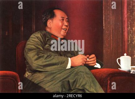 Portrait de Mao Zedong, (1893-1976). Chine, vers 1960 Stock Photo - Alamy
