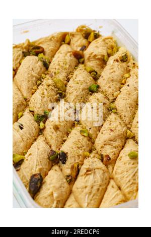 Sunflower halva made from sunflower seeds isolated on white background. Oriental sweets. Copy ...