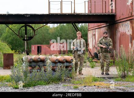 (left to right) Air Specialist 1 Harrison Malkin and Air Specialist 1 ...