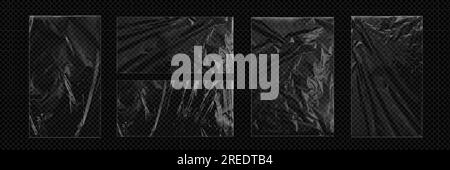 Plastic wrapper texture overlay, transparent stretch wrap, polyethylene ...