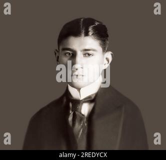 A portrait of *Franz Kafka* taken in 1906, capturing the early 20th ...