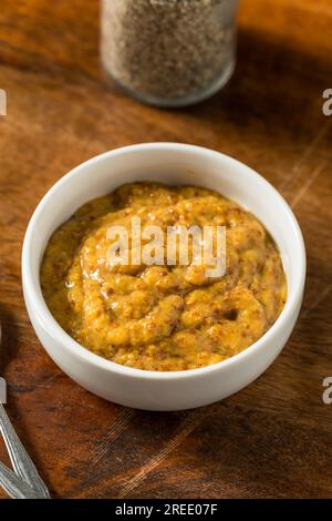 Spicy Stone Ground Yellow Mustard in a Bowl Stock Photo - Alamy