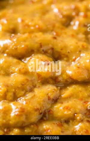 Spicy Stone Ground Yellow Mustard in a Bowl Stock Photo - Alamy