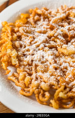 Homemade Funnel Cake with Powdered Sugar at the Fair Stock Photo - Alamy