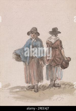 Welsh Peasant Women, Nicholas Pocock, 1740–1821, British, undated ...
