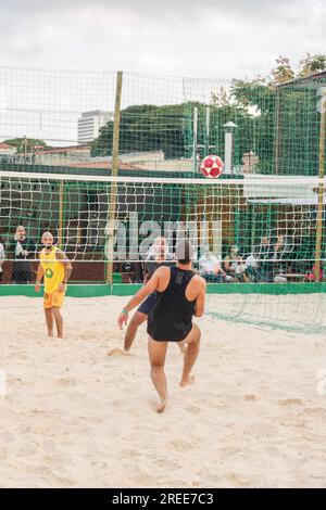 Futevolei being played in Sao Paulo, Brazil. The wave of brand new ...