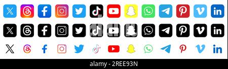 TikTok, Instagram, Youtube, Pinterest, LinkedIn, Facebook, Zoom, Vimeo ...