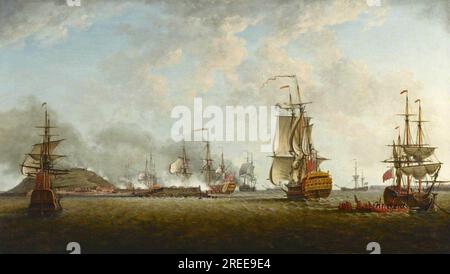 Attack on Goree, 29 December 1758 by Dominic Serres Stock Photo - Alamy