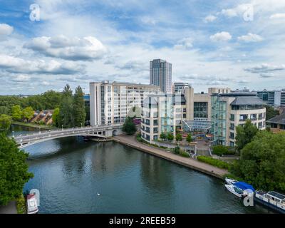 Aerial view of Clearwater Court, Thames Water Headquarters, Reading ...