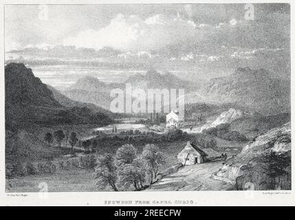 Snowdon from Capel Curig circa 1840 by Louis Haghe Stock Photo - Alamy