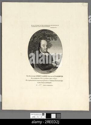The Reverend John Lloyd Rector of Caerwis circa 1793 by Peter Mazell ...