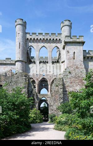 Ruin, Lowther Castle, Askham, Lowther, England, Great Britain, blue sky ...