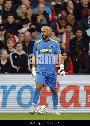 Pepe Reina player of Villareal, during a friendly match that between ...