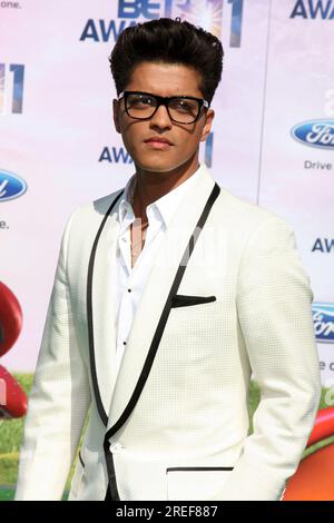 LOS ANGELES - JUN 26: Bruno Mars arriving at the 11th Annual BET Awards ...