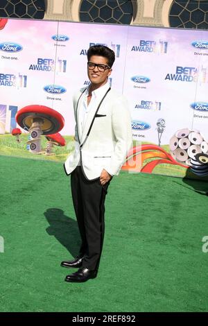 LOS ANGELES - JUN 26: Bruno Mars arriving at the 11th Annual BET Awards ...