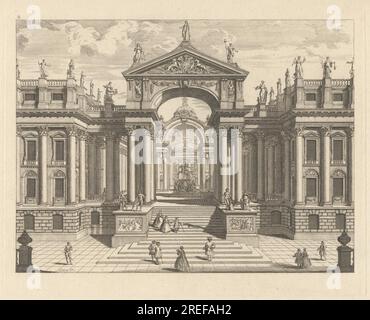 One of six perspective designs for the Concave Mirror and engraved ...