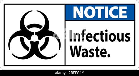 Notice Label Infectious Waste Sign Stock Vector Image & Art - Alamy