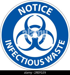 Notice Label Infectious Waste Sign Stock Vector Image & Art - Alamy