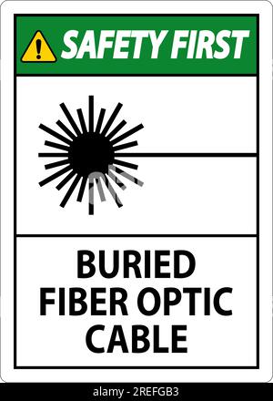 Safety Sign, Fiber Optic Cable Sign Stock Vector Image & Art - Alamy