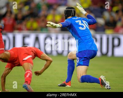 Nashville SC goalkeeper Elliot Panicco gives up a goal to Inter Miami ...