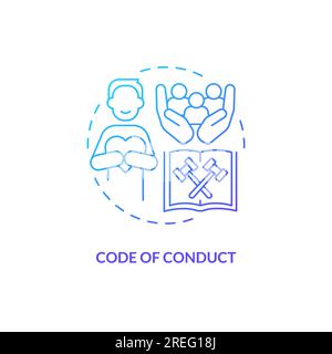 2D code of conduct blue icon concept Stock Vector Image & Art - Alamy