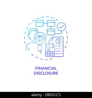 2D financial disclosure blue icon concept Stock Vector Image & Art - Alamy