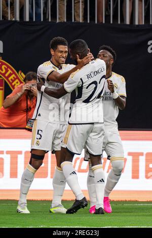 Vinicius Junior and Antonio Rudiger of Real Madrid CF during the La ...