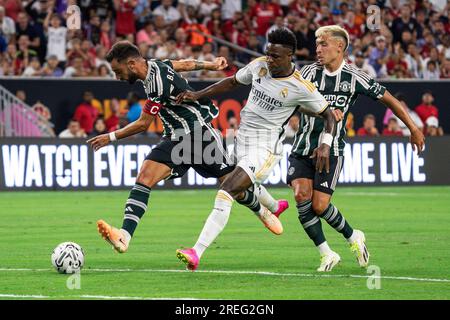 Manchester United midfielder Bruno Fernandes (8) in action during the ...
