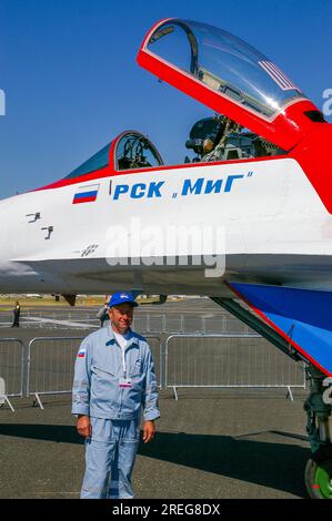 MiG-29OVT jet plane, thrust vectoring testbed on show at the ...