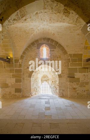 Interior view of the Qaitbay citadel in Alexandria, Egypt Stock Photo ...