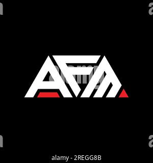 AFM letter logo design with polygon shape. AFM polygon and cube shape ...