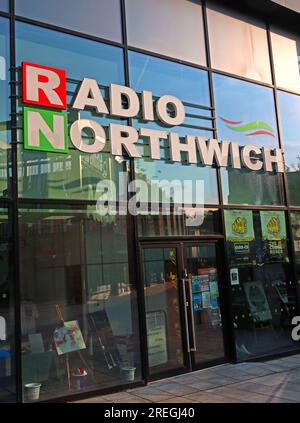 Entrance to the modern building of the broadcasting station Arte of ARD ...