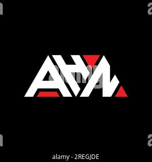 AHN triangle letter logo design with triangle shape. AHN triangle logo ...